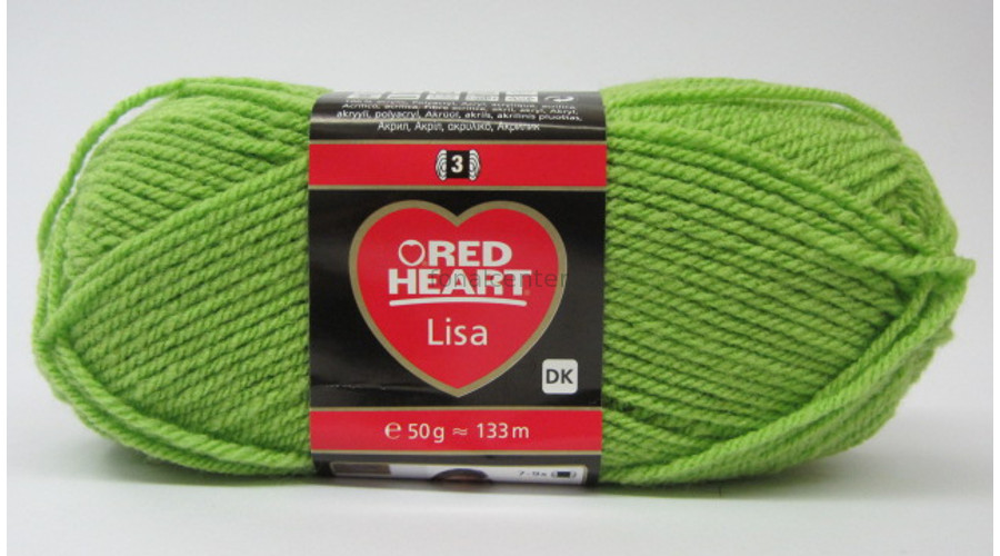 Red Heart Lisa fonal, zöld színű, színkód: 08194