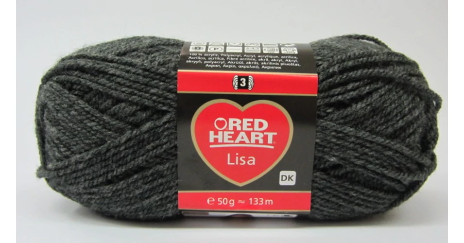 Red Heart Lisa fonal, sötét szürke mix, színkód: 05671