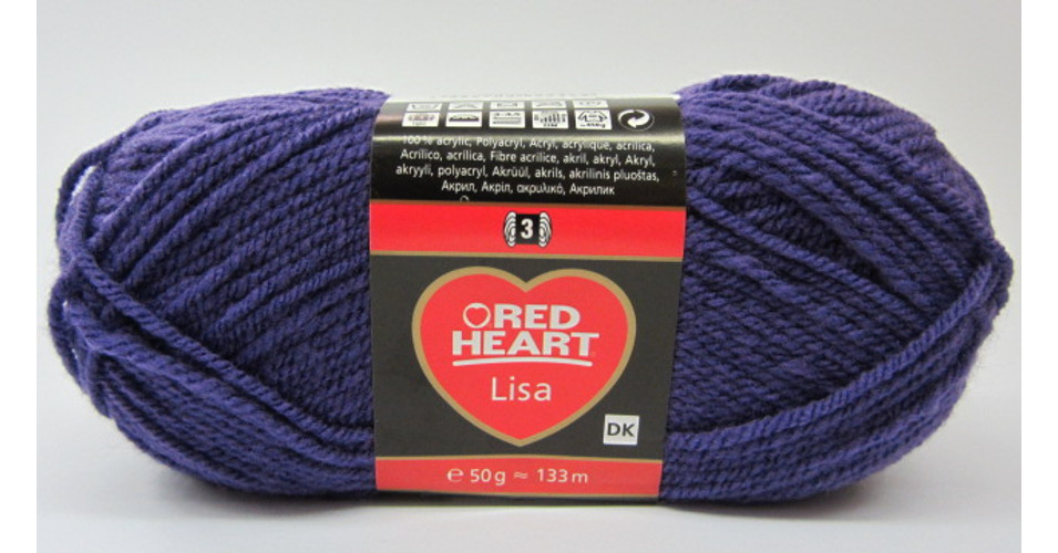 Red Heart Lisa fonal, sötét lila színű, színkód: 08303